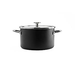 KitchenAid Steel Core Enamel 20 cm/3.7 Litre Casserole with Lid, German Engineered Enamel, Induction, Oven Safe, Matte Black