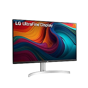LG 32UN550-W Monitor 32" UHD (3840 x 2160) Display, DCI-P3 90% Color Gamut, HDR 10, AMD FreeSync, Borderless Design, Tilt/Height Adjustable Stand - Silver