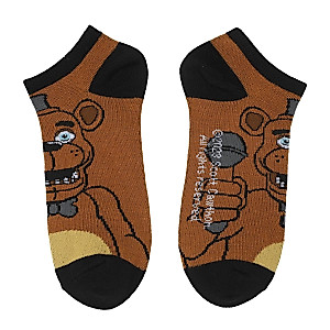 Bioworld Five Nights At Freddy's Menacing Characters Adult 5-Pair Ankle Socks