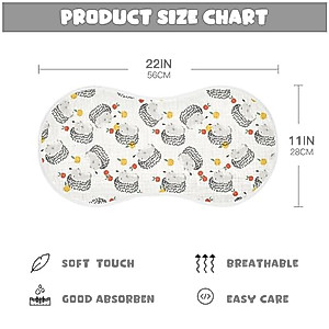 vvfelixl Baby Burp Cloths Hedgehog Apple Baby Newborn Cotton Burping Cloths Set Baby Washcloths 4 Pack