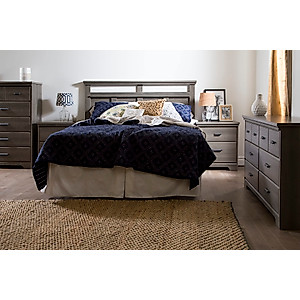 South Shore Versa Headboard, Weathered Oak, Gray Maple