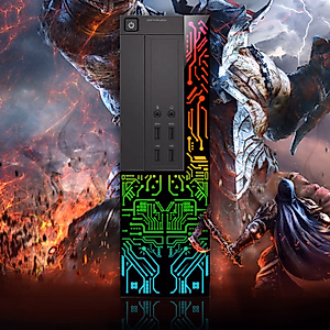 Dell OptiPlex Desktop Customized RGB Lights Computer, Intel i5 Quad-Core Processor 3.20GHz, 8GB RAM, 256GB SSD, DisplayPort, Wi-Fi, Windows 10 - (Renewed)