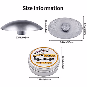 Aneco 3.5 Ounces Tungsten Canopy Weight Tungsten Weights Incremental Wood Car Canopy Weights Compatible with Pinewood Car Derby Weights