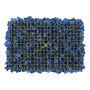 Flower Wall Panel Set, U'Artliens Artificial Wall Flower Backdrop 24x16 Inch 3D Silk Hydrangea Rose Floral Panel for Photo Background Home Party Wedding Backdrop Decoration(4pcs, Royal Blue)