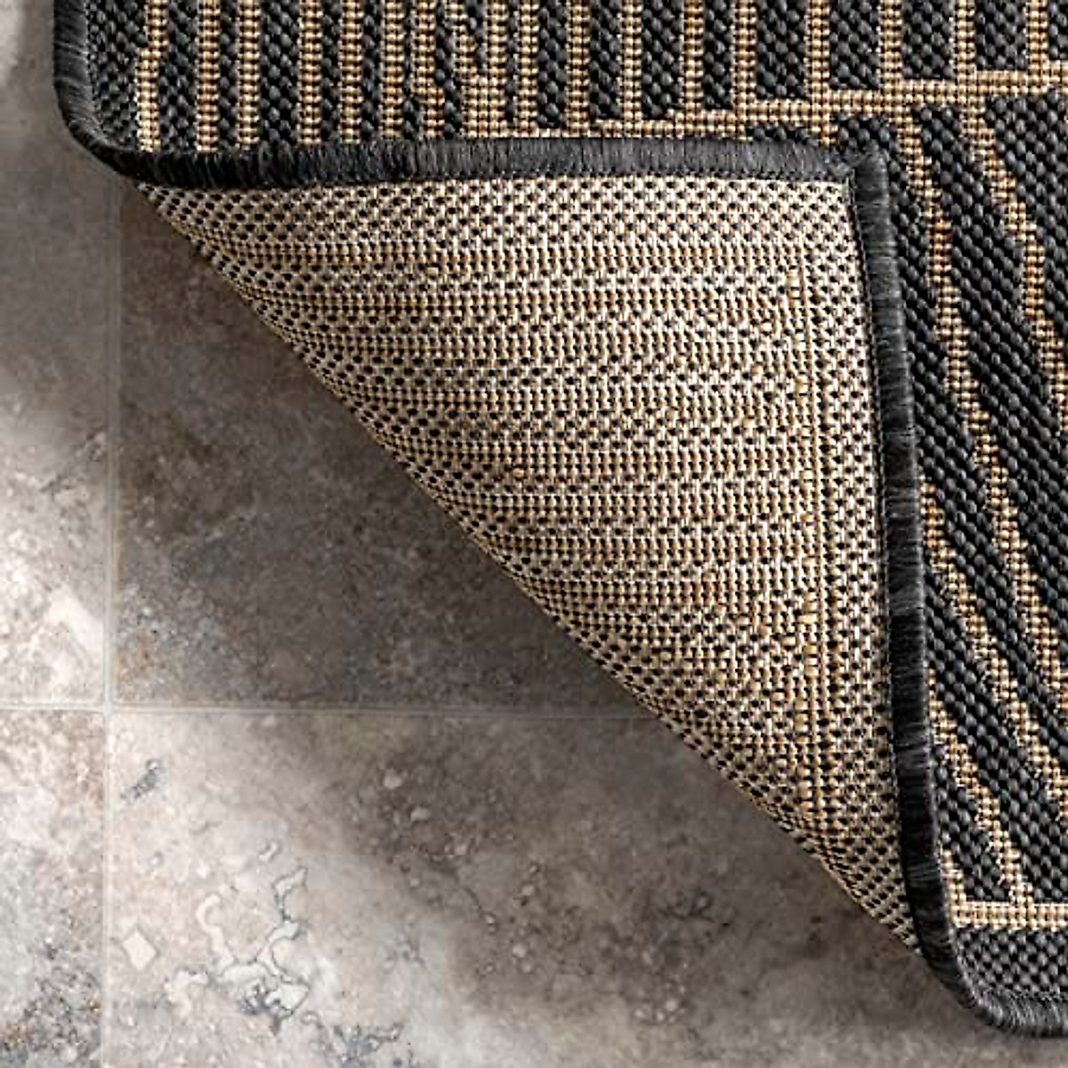 nuLOOM Myrna Geometric Indoor/Outdoor Area Rug, 8' x 10', Dark Grey