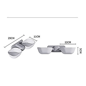 KBIKO-zxl defdong Hangable Bowl cat Bowl Fixed Food Bowl Sucker cat Food Bowl Hanging pet Bowl Anti-overturning Wall-Mounted Double Bowl（2PCS Sucker）, White