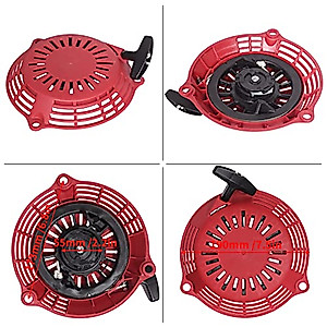 Gashwer Recoil Starter Pull Start Compatible with Honda GC 130/160 GCV 130/160 4hp 5hp 6hp 6.5hp EN2000 Hru19 GC135 GC160 Parts Generator Engine Motor Replace 28400-Zl8-023ZA RED