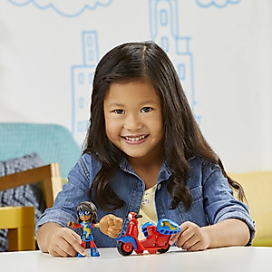 Marvel Spidey and His Amazing Friends Ms.Marvel Action Figure and Embiggen Bike Vehicle, Preschool Toy for Kids Ages 3 and Up