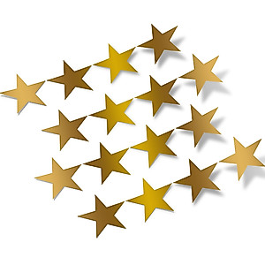 (1 inch) Set of 150 Metallic Gold Stars Vinyl Wall Decals Stickers - Removable Adhesive Safe on Smooth or Textured Walls Bathroom Kids Room Nursery Decor