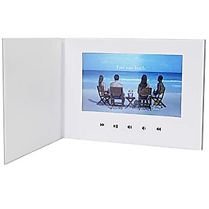 LuguLake 7" Video Greeting Card,Video Brochure for Father's Day Mother's Day, Christmas, Anniversary, Marketing Include 4G Memory and Rechargeable Battery LCD Screen Digital Brochures