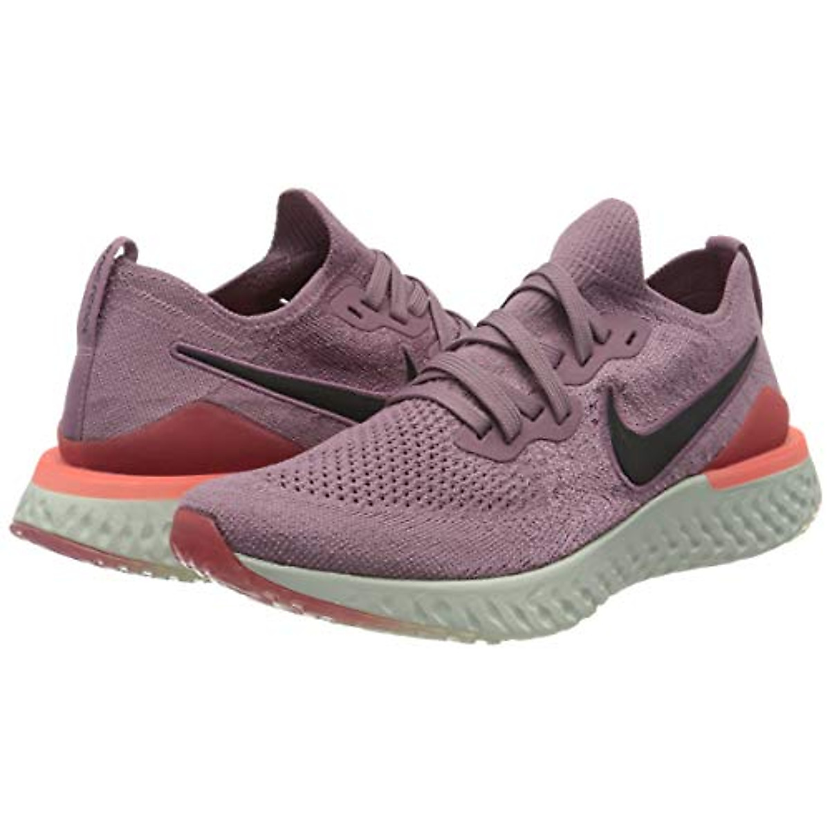 Nike Women's Epic React Flyknit 2 Running Shoe, Pink Plum Chalk 500, 8