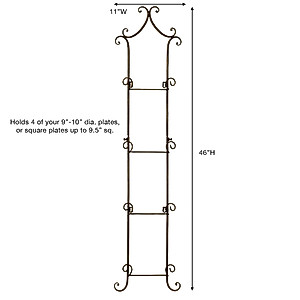 Touch of Class Regalla Petite Scroll Plate Rack 4 Plate