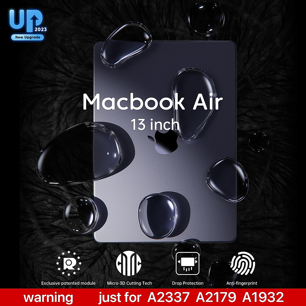 Soonjet Invisible Armor Compatible for MacBook Air 13 inch Case & Polishing Cloth