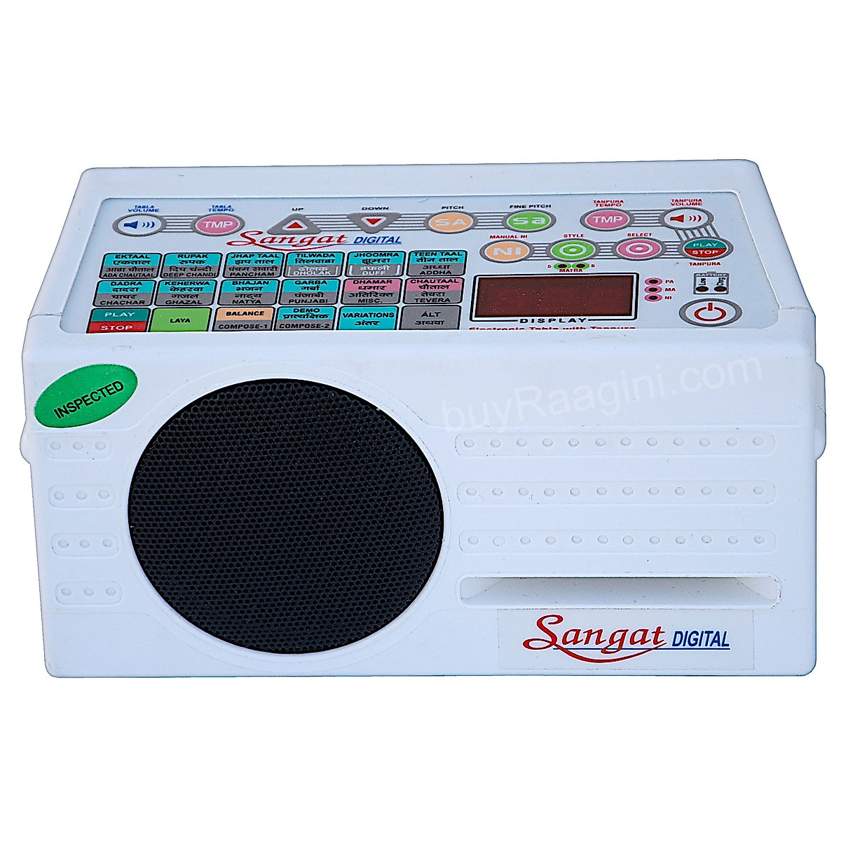 Electronic Tanpura, Sangat Electronic Tanpura - with Tabla, Pakhawaj Dholak and Duff, by Sound Labs, Bag, Instruction Manual, Power Cord, Digital Tambura Sampler (PDI-DBF)
