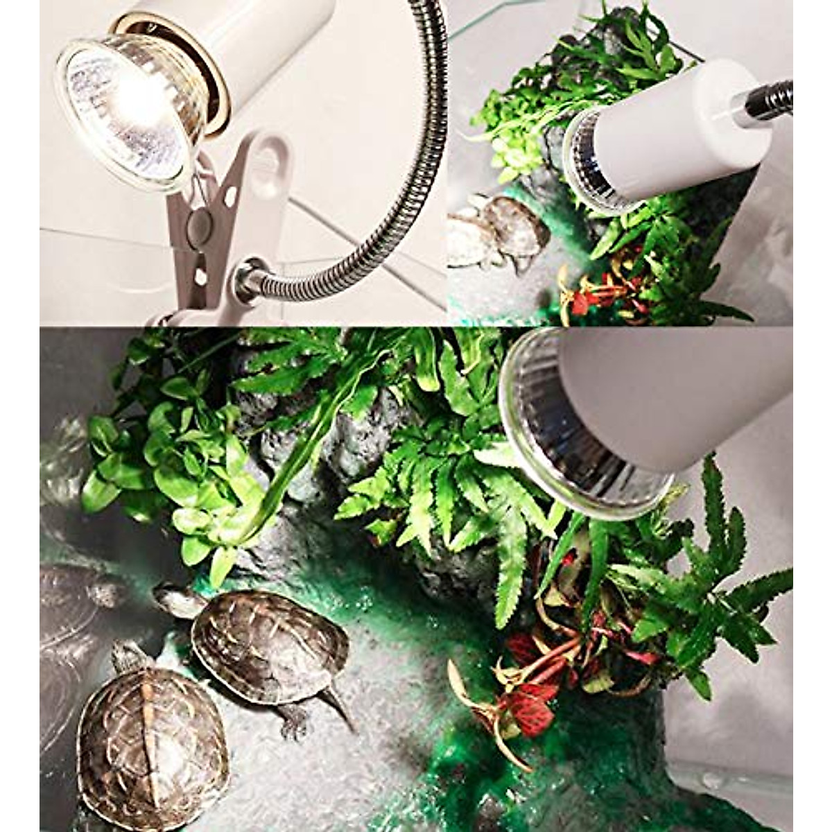 K JINGKELAI UVA UVB Reptile Light 75W UVA + UVB Full Spectrum Sun Lamp UV Heating Lamp for Turtle Aquarium Aquatic Reptile Lizard,E27/E26 Socket Base,110V,75W,6 Pack