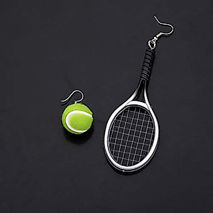 UJIMS Women Sports Ball Jewelry Tennis Earrings for Tennis Lovers Ping Pong Ball for Girls Sport Gift Tennis Players Ping Pong Ball Players Gift (Tennis Earrings)