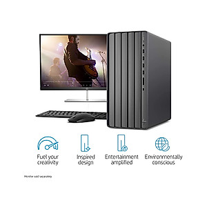HP 2022 Newest Envy Desktop, Intel Core i5-10400 Processor, Intel UHD Graphics 630, 16GB RAM, 512GB PCIe SSD + 1TB HDD, Wi-Fi, Bluetooth, USB Type-C, HDMI, VGA, Windows 11 Home, Grey