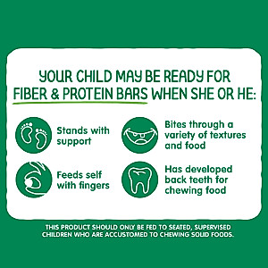 Happy Tot Organics Fiber & Protein Soft-Baked Oat Bars Toddler Snack Apple & Spinach, 0.88 Ounce Bars, 5 Count Box (Pack of 1)