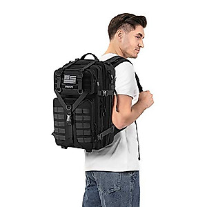 MOSISO 50L Tactical Backpack, Large Men 3 Day Assault Rucksack Military Daypack,Black