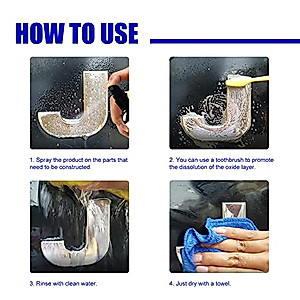 RAYHONG Rust Remover Spray - Multipurpose Rust Remover Rust Remover Rust Remover, Rustout Instant Remover Spray, Car Care Cleaning Rust Remover for Metal Parts