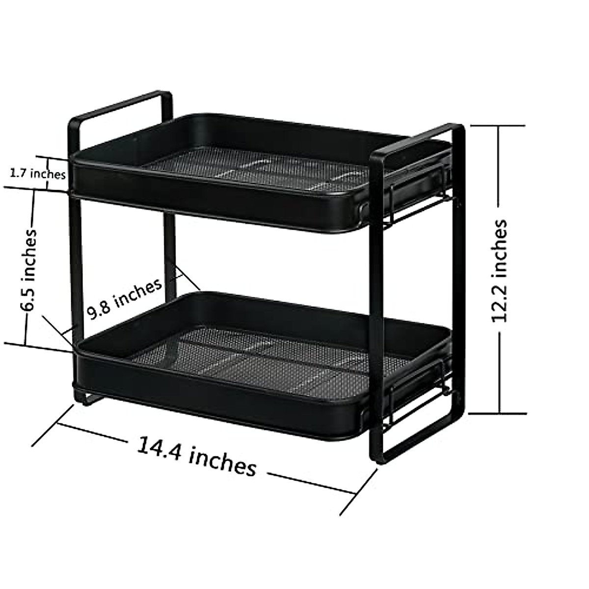 Bathroom Counter Organizer,Goporcelain 2 Tier Perfume Organizer Cosmetic Makeup Organizer for Vanity Kitchen Bathroom Organizer Countertop Vanity Shelf Tray Sink Storage Skincare Organizer Spice Rack