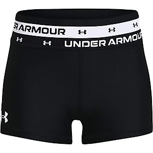 Under Armour Armour Heatgear Shorty, Black (001)/White, Youth Medium