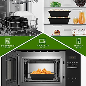 Meal Prep Containers Reusable 38oz - Plastic Food Containers with Lids 50 Pack, Disposable To Go Food Containers, Leakproof Food Prep Containers, Stackable, Takeout, BPA-Free, Microwave/Freezer Safe