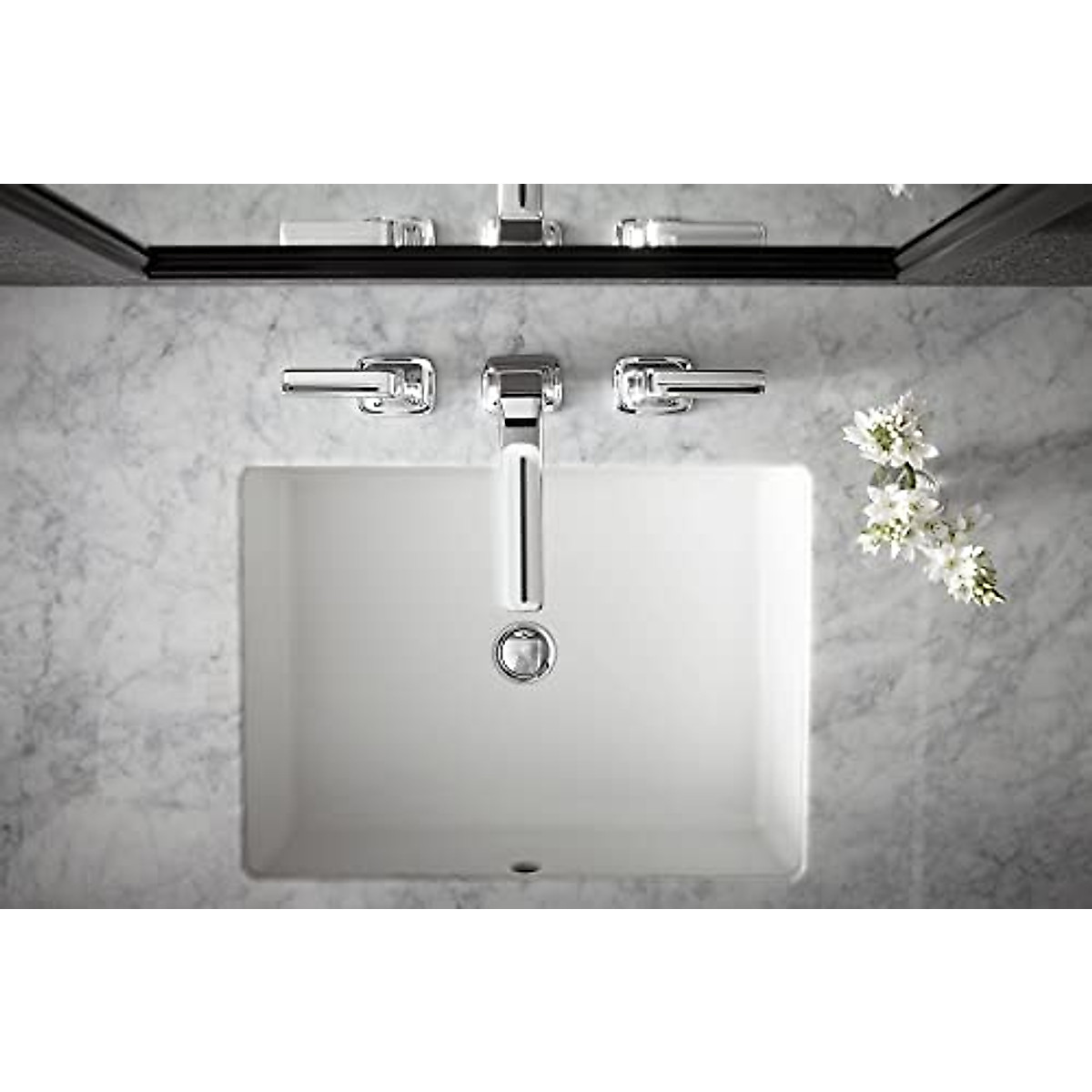 KOHLER K-2882-0 Verticyl Undermount Bathroom Sink, White