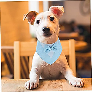 Mipcase 3pcs Decorative Tuxedo Pets Kerchief Valentines Cat Adjustable Holiday Cool Cats Kitten Small Tie Dogs Puppy Towel Scarf Bibs Washable Delicate Dog Large Suit Collar Bow Bandana