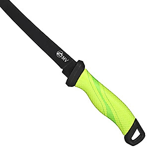MV K1 Fillet Knife, Sharp 3CR13 Stainless Steel with Nonstick Coating Blade 5" - 9", Professional Knives for Filleting and Boning, Non-Slip Handles, Includes Protective Sheath. (green, 9)