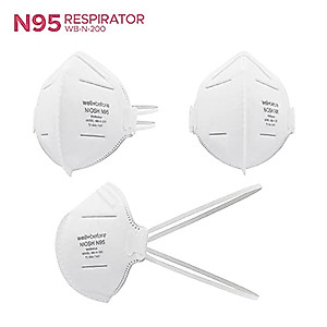 Well Before N95 Mask NIOSH Approved - Respirator Face Masks Individually Wrapped N95 Masks - Pack Of 10, White