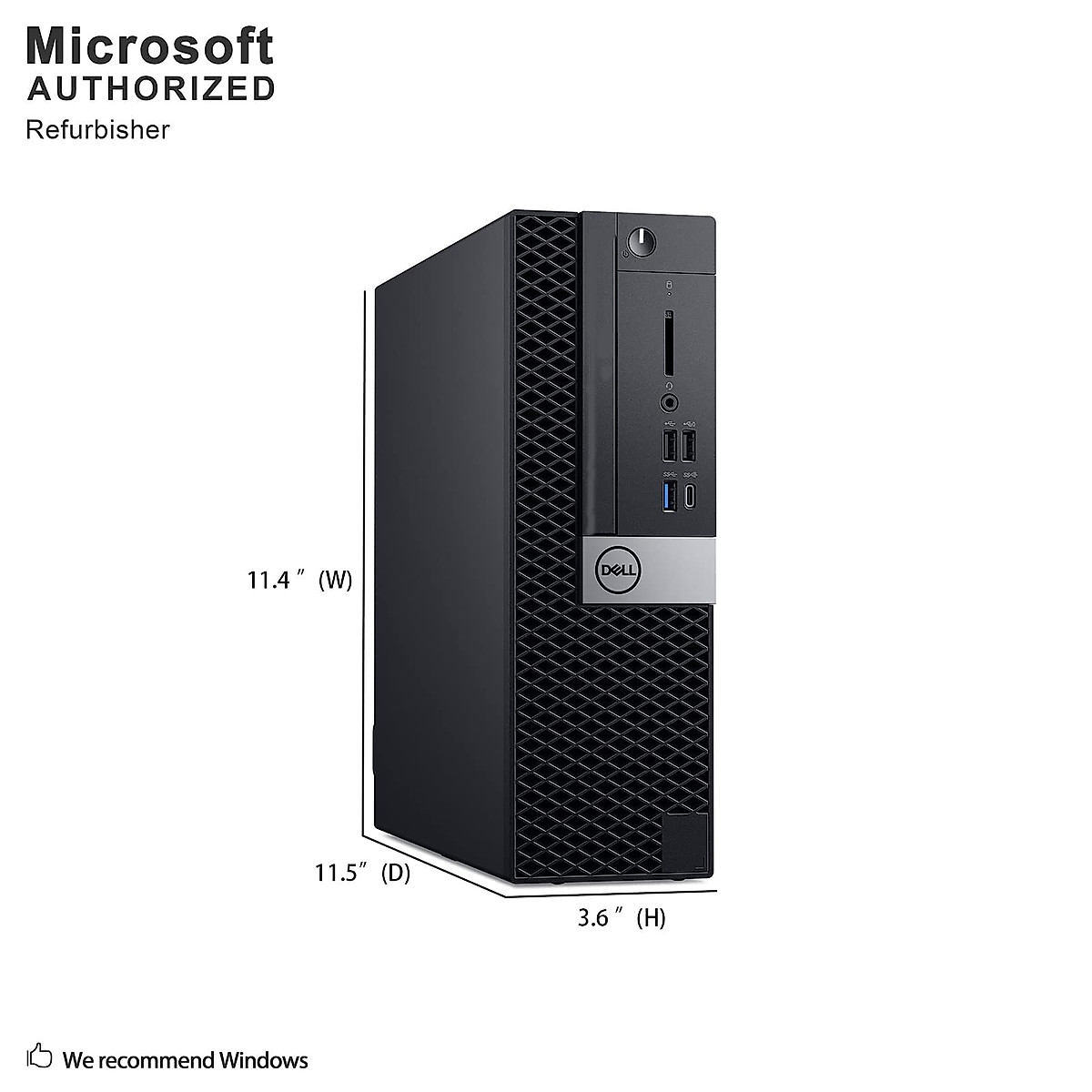 Dell OptiPlex 7050 Small Form Factor Business Desktop Computer (Intel Core 7th Generation i5-7500, 8GB DDR4, 512GB SSD, DV Windows 10 Pro (Renewed)