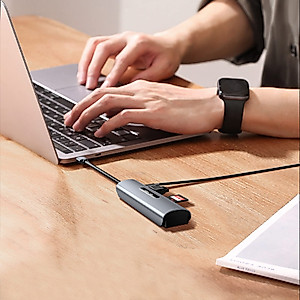 USB C Laptop Docking Station, 8 in 1 USB C Hub - 4K HDMI, USB C Multiport Adapter with USB 3.0 Ports, 60W Type-C Fast Charging, SD/TF Card Reader - Compatible with MacBook Pro/Air/XPS/Type C Devices