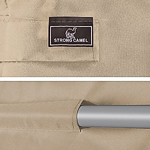 BenefitUSA Canopy ONLY Swing Chair Awning Outdoor Swing Cover Outdoor Patio Swing Canopy Replacement Porch Top Cover for Seat Furniture (65"x45", Beige)