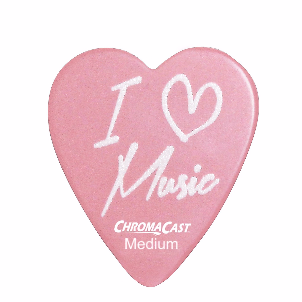 ChromaCast CC-HS-LM-12-PACK "I Love Music" Heart Shaped Picks in Light, Medium and Heavy Gauge - 12-Pack