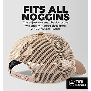 Tough Headwear Hats for Men - Trucker Hat Men - Mesh Hats for Men - Snap Back Hats for Men - Trucker Caps Embroidered & Badge