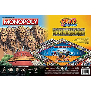 Monopoly: Naruto | Collectible Monopoly Game Featuring Japanese Manga Series | Familiar Locations and Iconic Moments from The Anime Show | 2-6 Players