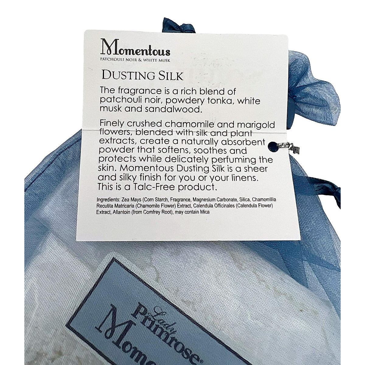 Lady Primrose, Momentous Dusting Silk Powder in Logo Sachet Bag, Refill, 3 Ounces