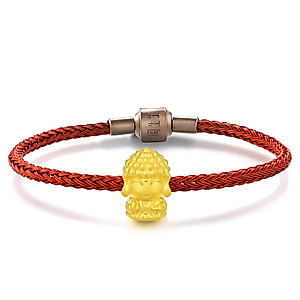 CHOW SANG SANG 999 24K Solid Gold Buddhism Blessings Charm Bracelet for Women 88261C (19)