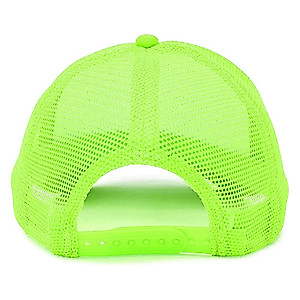 MR.R Sublimation Blank Polyester Mesh Cap Mesh Hat Two Tone Trucker Summer Mesh Cap with Adjustable Snapback,Green,6 Pieces per Pack