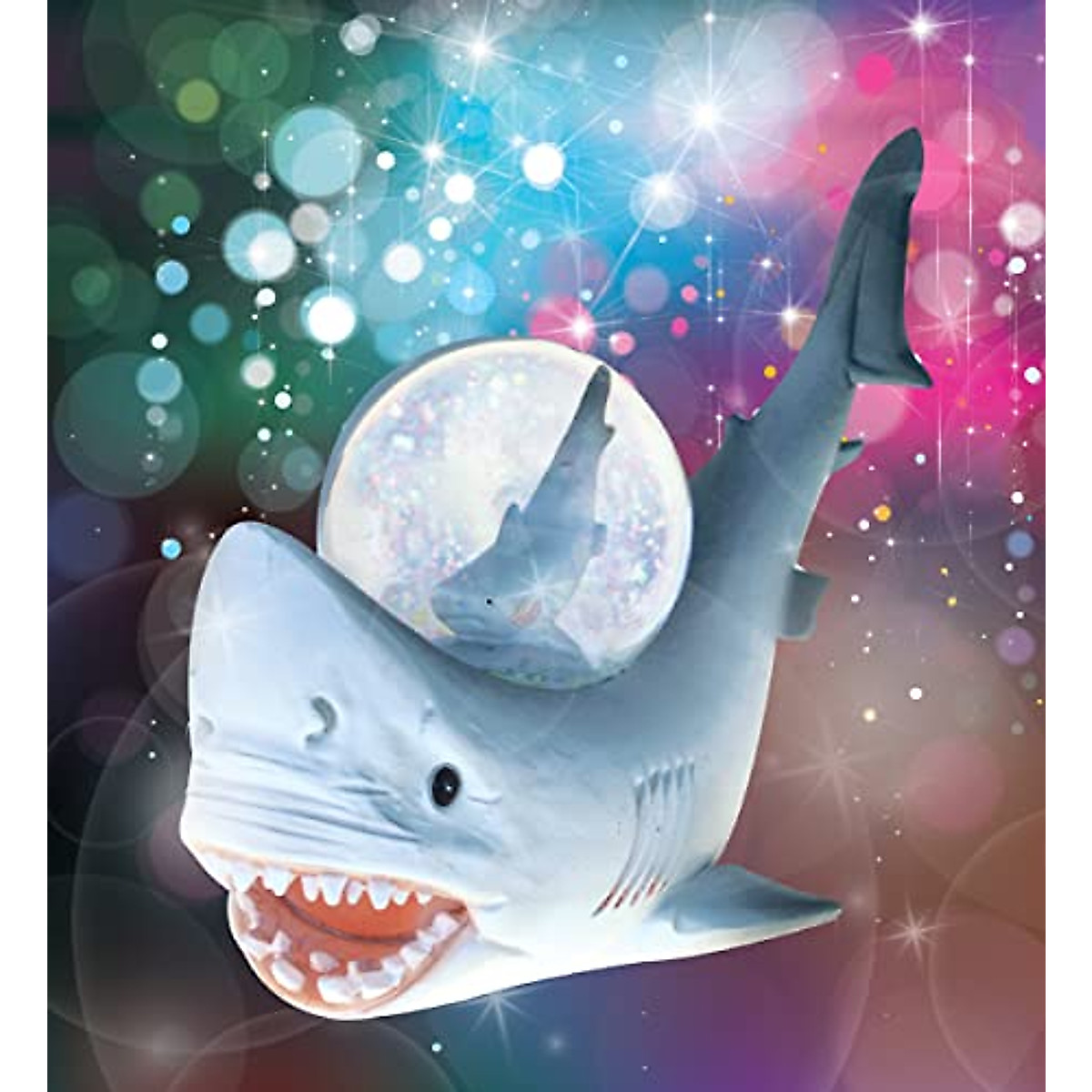 COTA Global Shark Snow Globe - Ocean Life Animal Water Globe Figurine with Sparkling Glitter, Zoo Collectible Novelty Ornament for Home Decor, for Birthdays, Christmas, Valentine – 45mm