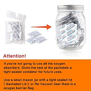 Medlladle 500cc Food Grade Oxygen Absorbers 100 Count 10 Pack Individually Sealed for Long Term Food Storage & Survival for Canning, Vacuum Bags,Mason Jars, Harvest Right Freeze Dryer, Dehydrated