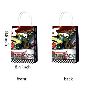 20Pcs Kids Car Party Supplies,Candy Gift Bags Hard Paper Goodie Treat Bag for Birthday