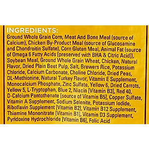 Pedigree High Protein Adult Dry Dog Food, Chicken and Turkey Flavor, 18 lb. Bag