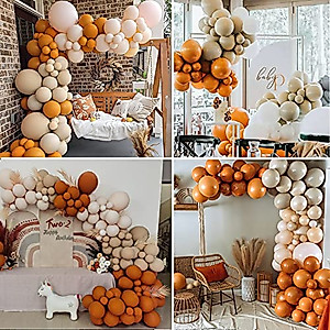 136Pcs Balloon Arch Kit, Double-Stuffed Party Decorations Balloons, Orange Balloon Arch Garland Kit for Christmas, Wedding, Anniversary, Bridal Shower, Baby Shower Decorations