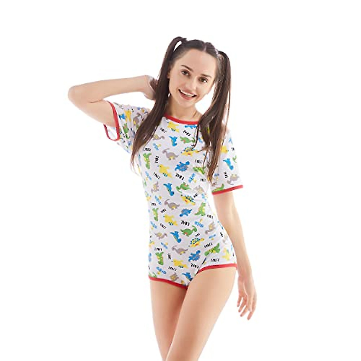 Rearz - Dinosaur - Snap Crotch Onesie (X-Large) White