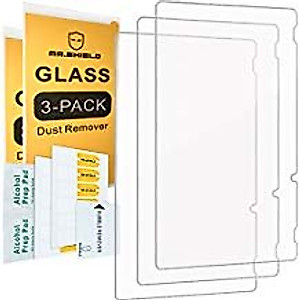 Mr.Shield [3-PACK] Designed For Nintendo Switch [Tempered Glass] Screen Protector [0.3mm Ultra Thin 9H Hardness 2.5D Round Edge] with Lifetime Replacement