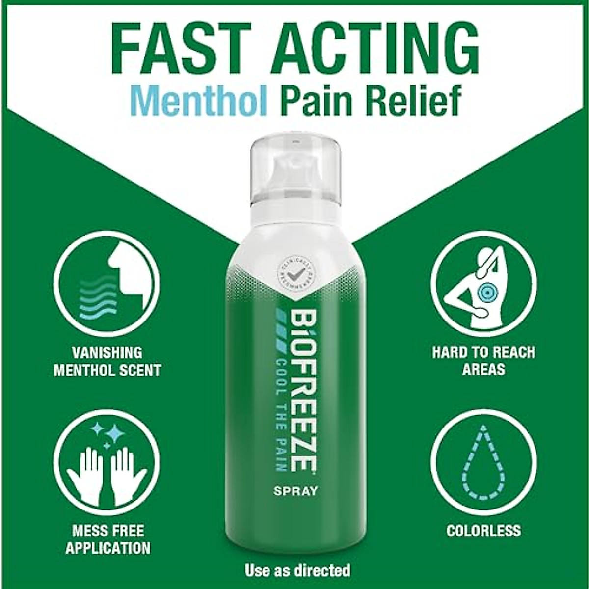 Biofreeze, Colorless, 4 Fl Oz (Pack of 3)