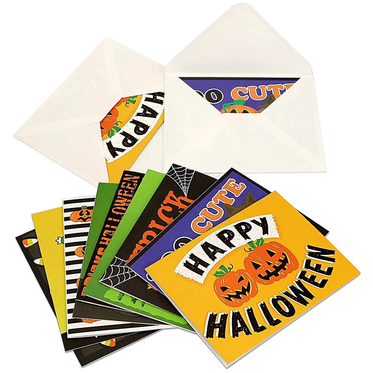 JOYIN 72 Pcs Halloween Holiday Festive Greeting Cards for Halloween Party Supplies and Party Favor, Trick or Treat Invitations and Birthday Gift