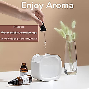 JISULIFE Personal Mini Humidifier Rechargeable, Night Light Small Humidifier Wireless 280ml, Air Humidifiers for Baby Quiet, Portable Desk Humidifier Easy Clean for Plant, Office, Travel - White